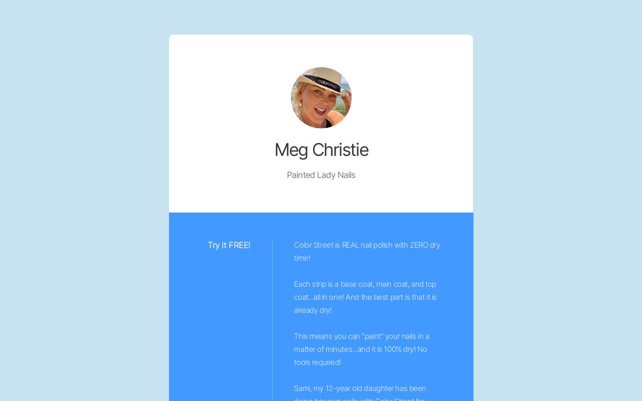 Request Your FREE Color Street Two-Finger Tester from Painted Lady ...